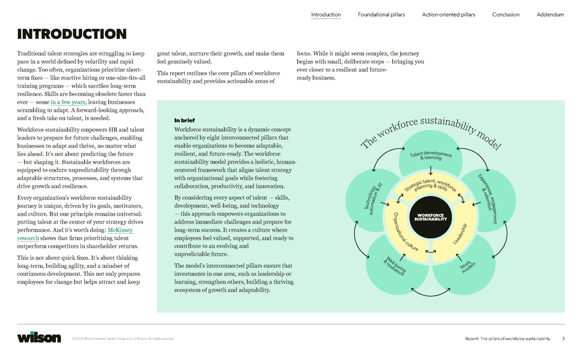 Workforce sustainability report bundle
